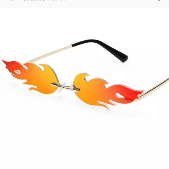 luxury rebel | Other | Fire Uv 40 Cat Eye Vintage Frameless Fire ...
